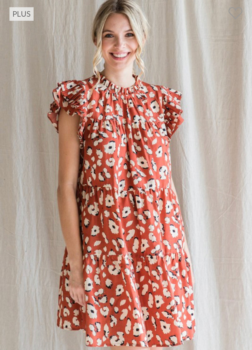 Clay Leopard Plus Size Dress – Flint Gypsies